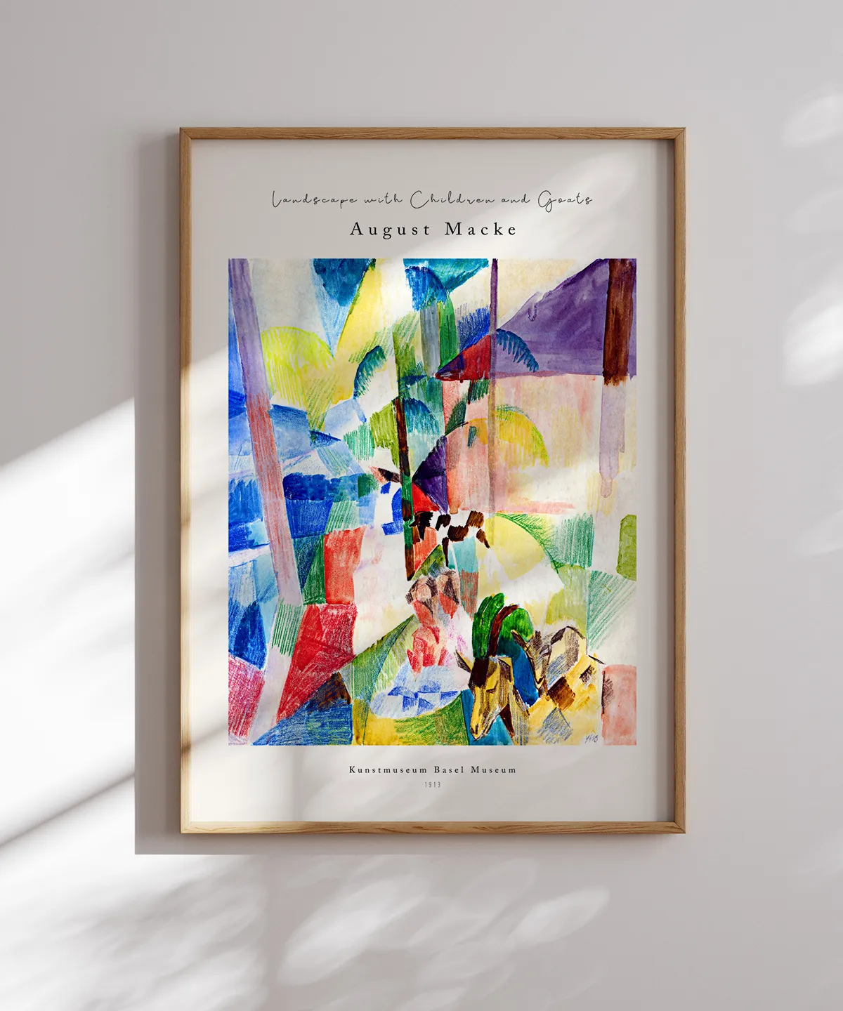August Macke-Landscape with Children and Goats Poster - DUWART